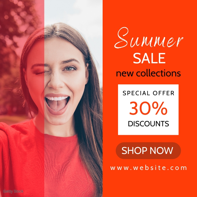 summer sale instagram post banner template | PosterMyWall