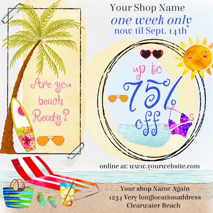 Summer Sale Instagram Post Template | PosterMyWall