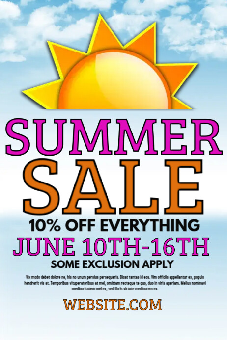 Summer Sale Template | PosterMyWall