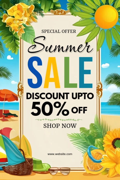 Copy of Summer sale poster template | PosterMyWall