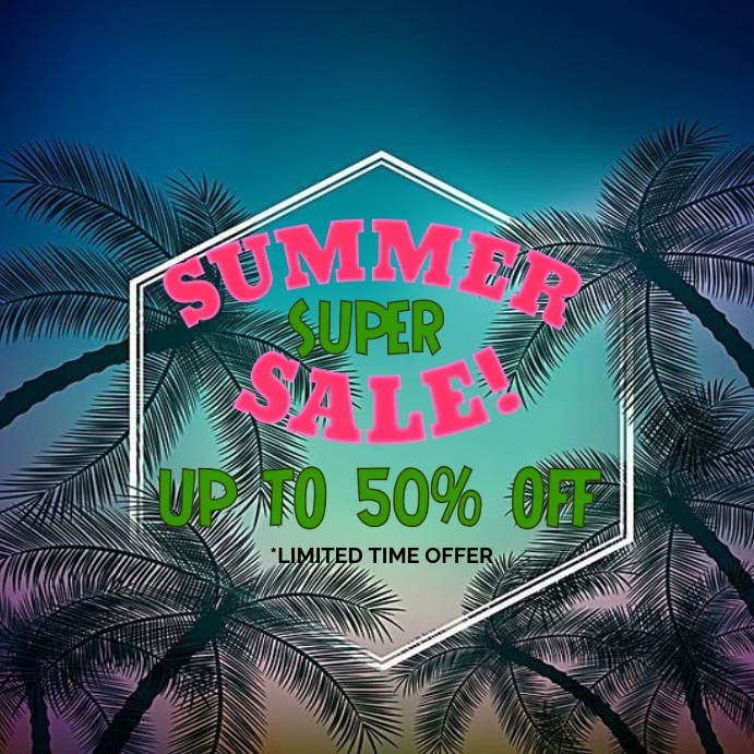 SUMMER SALE TEMPLATE | PosterMyWall