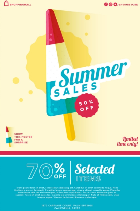 SUMMER SALES Template | PosterMyWall
