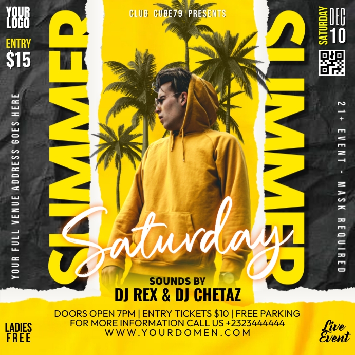 Plantilla de Summer Saturday | PosterMyWall