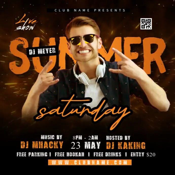 Summer Saturday Party Template | PosterMyWall