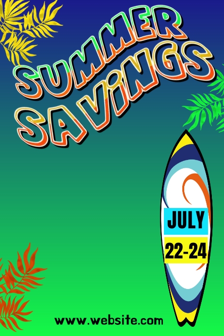 Summer Savings Poster Template | PosterMyWall