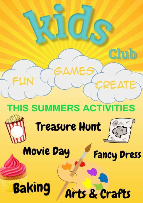 Summer School, Kids Club Flyer Template | PosterMyWall