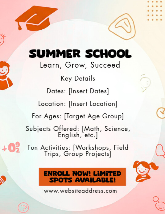 Summer School flyer Template | PosterMyWall
