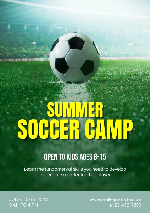 Summer Soccer Camp Template | PosterMyWall