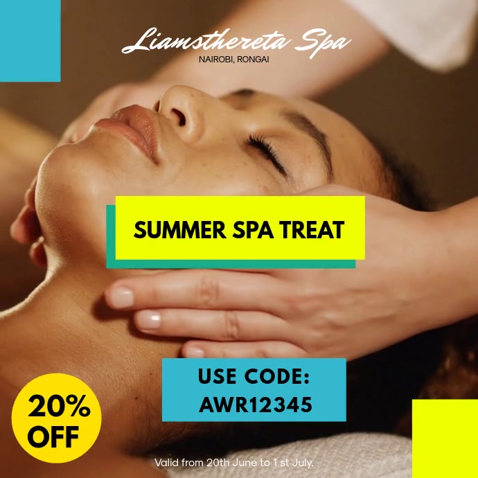 SUMMER SPA AND MASSAGE Template | PosterMyWall