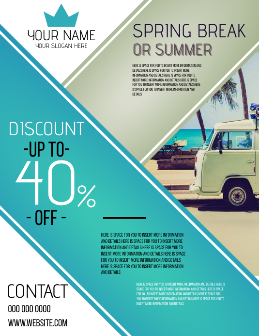 Copy of SUMMER SPRING BREAK FLYER TEMPLATE | PosterMyWall