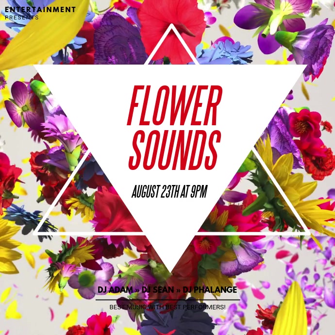Summer spring flower music video ad template | PosterMyWall