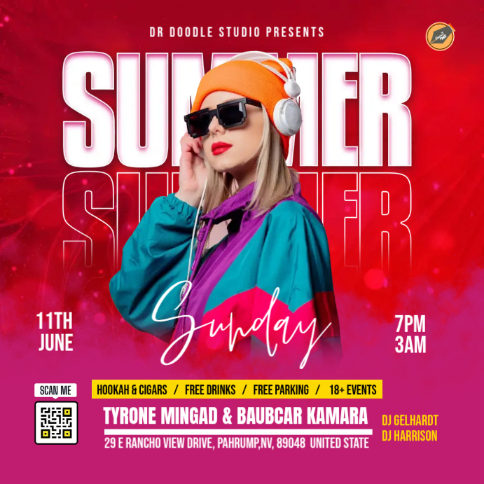 Summer Sunday Party Template | PosterMyWall