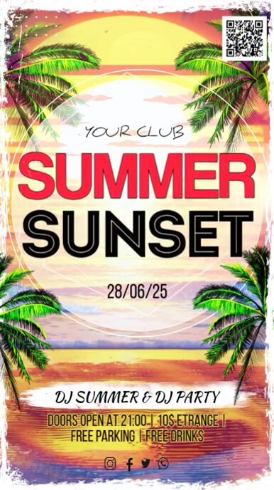 Summer Sunset Template | PosterMyWall