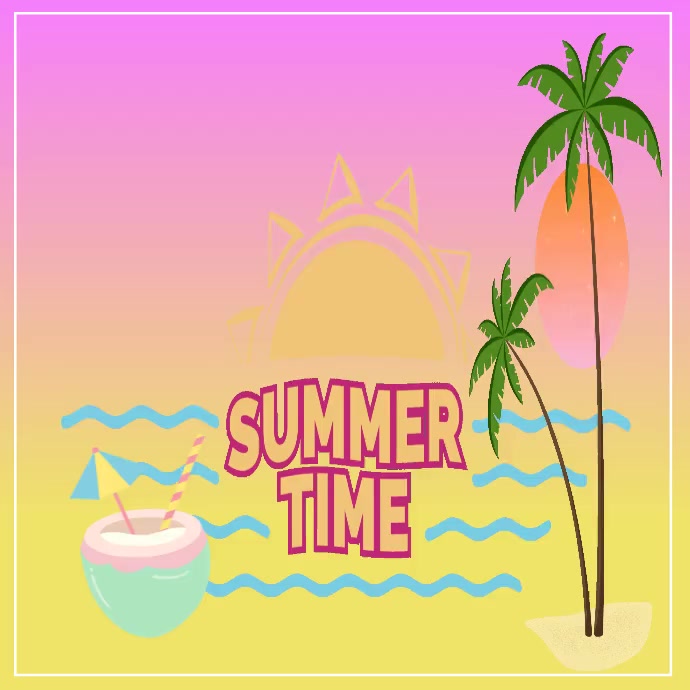 Plantilla de Summer Time Beach Vedio Template | PosterMyWall