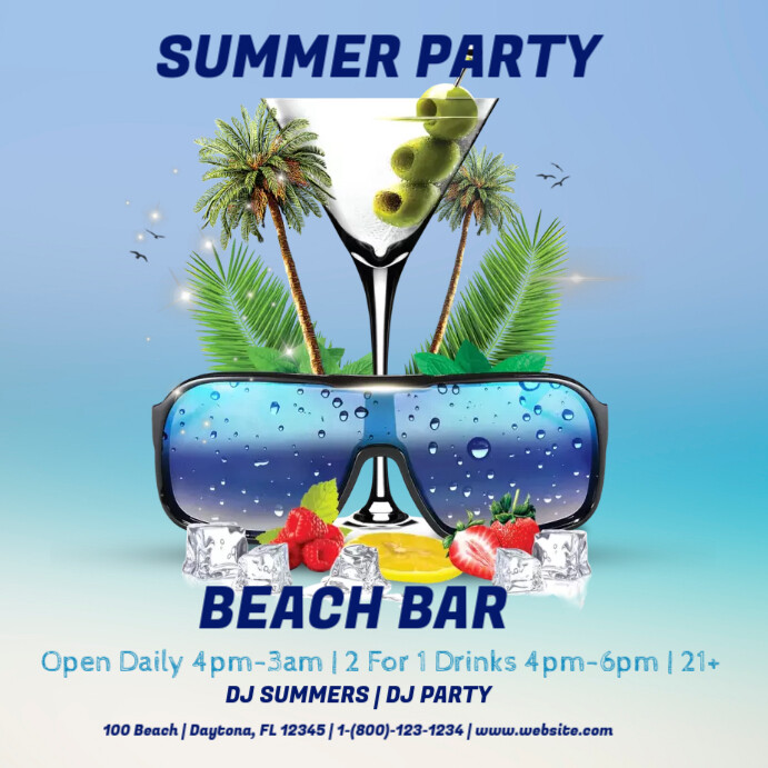 Summer Time Party Template | PosterMyWall
