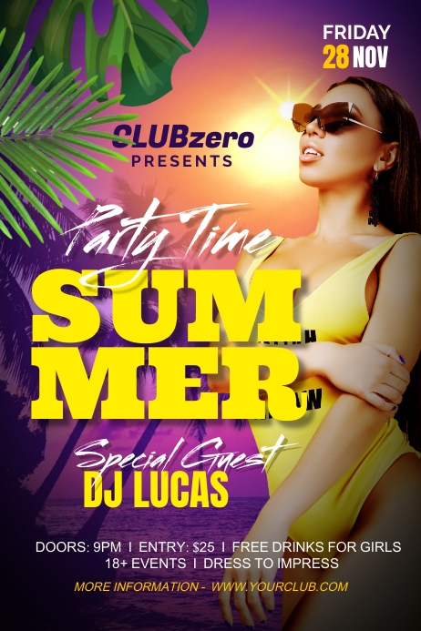 summer time party Template | PosterMyWall