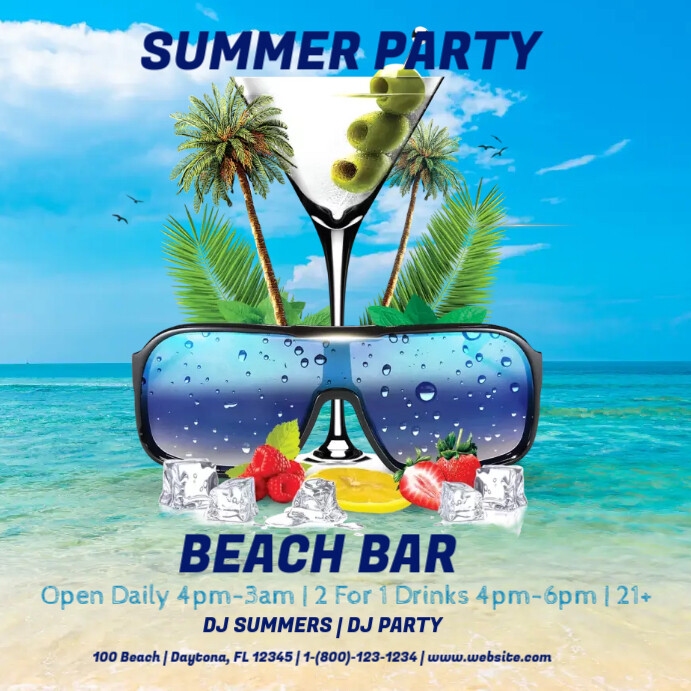 Summer Time Party Template | PosterMyWall