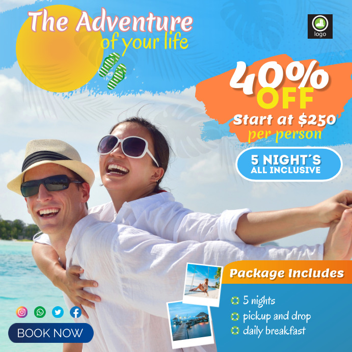 summer travel 5 Template | PosterMyWall