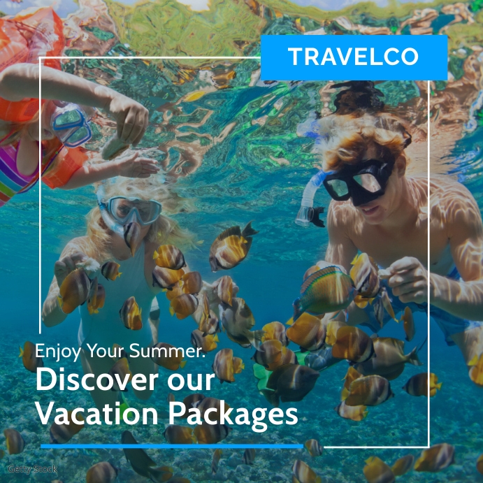 summer travel agency banner advertisement ins Template | PosterMyWall