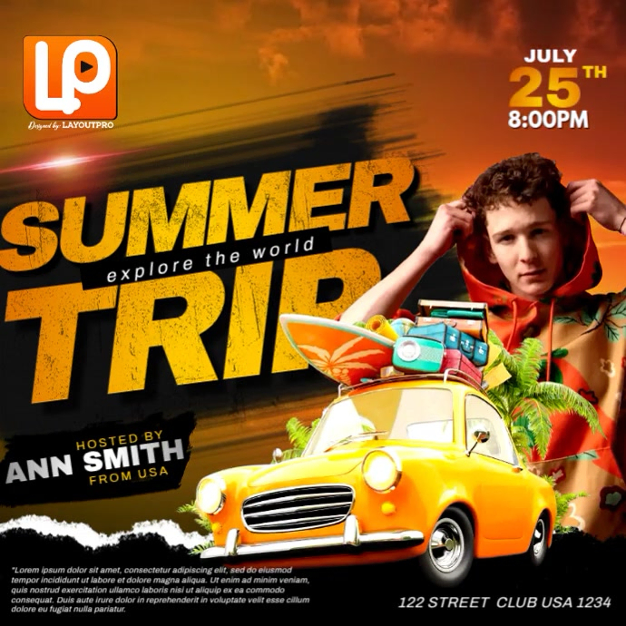 Plantilla de Summer Travel Poster | PosterMyWall