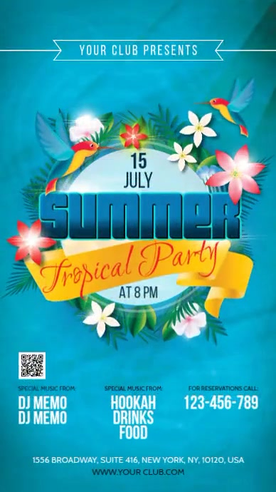 Summer Tropical Display Template | PosterMyWall