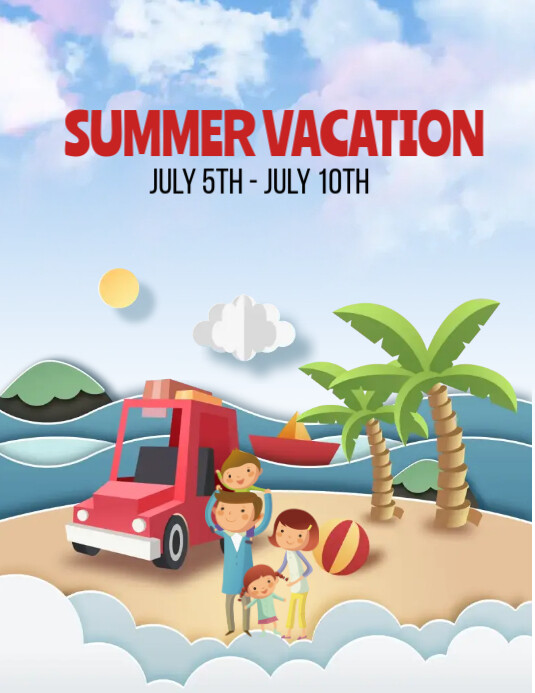 Summer Vacation Template | PosterMyWall