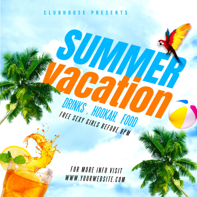 summer vacation Template | PosterMyWall