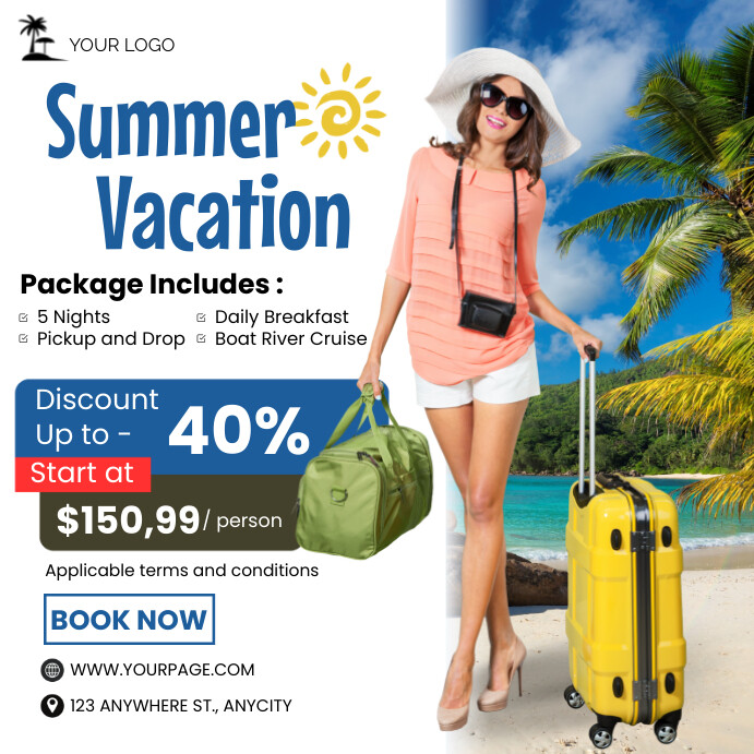 Summer Vacation Template | PosterMyWall