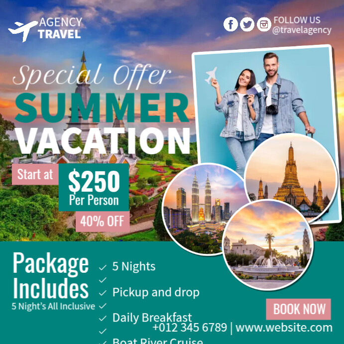 Summer Vacation Template | PosterMyWall