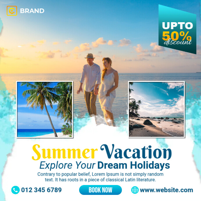 Summer Vacation Holiday Template | PosterMyWall