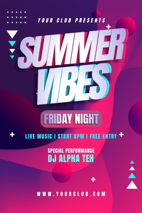 Summer Vibes Template | PosterMyWall