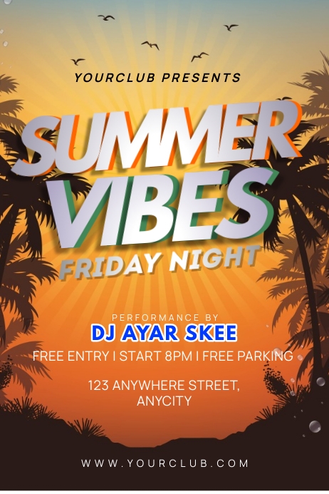 Summer Vibes Template | PosterMyWall
