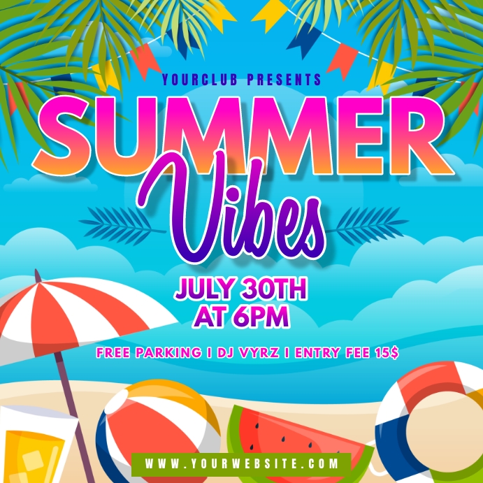 Plantilla de Summer Vibes | PosterMyWall