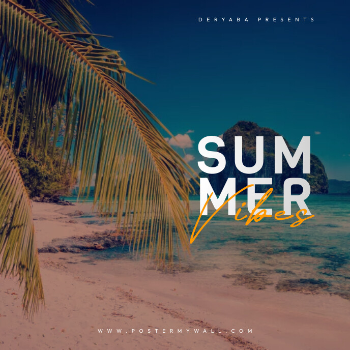 Summer Vibes Music CD Album Cover Template | PosterMyWall