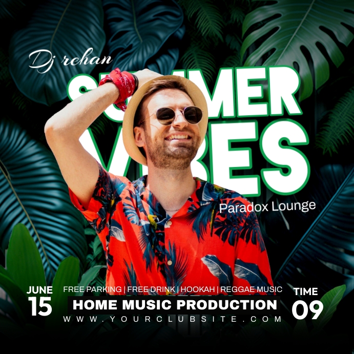Summer Vibes Party Ads Template | PosterMyWall