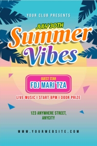 Summer Vibes Template | PosterMyWall