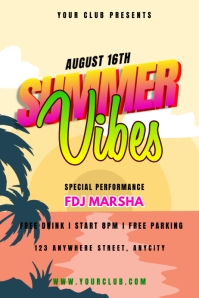 Summer Vibes Party Template | PosterMyWall