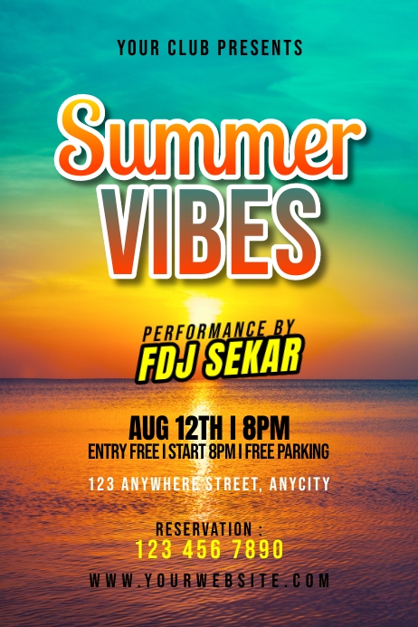 Plantilla de Summer Vibes Party | PosterMyWall