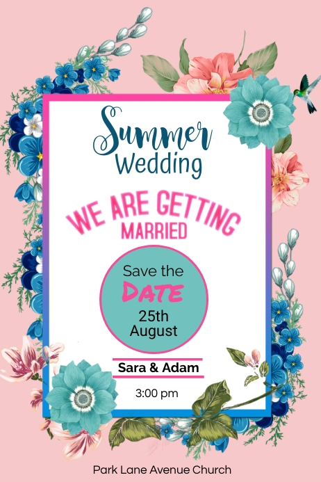 Summer Wedding Template | PosterMyWall