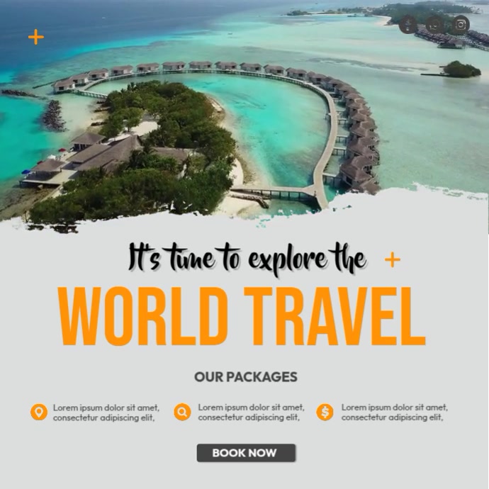 Plantilla de Summer World Travel Video | PosterMyWall