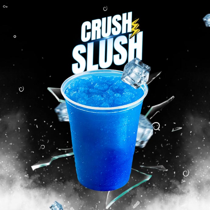 Summers Drink Blue Lagoon Mint Slush Iced Video Ad | PosterMyWall