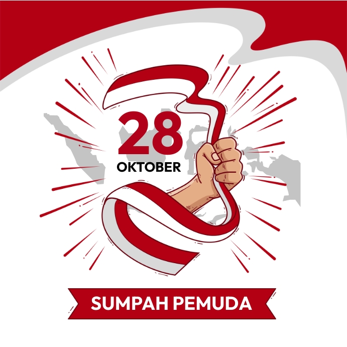 Sumpah Pemuda Greeting Poster Flyer Template | PosterMyWall