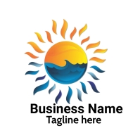 sun illustration logo Template | PosterMyWall