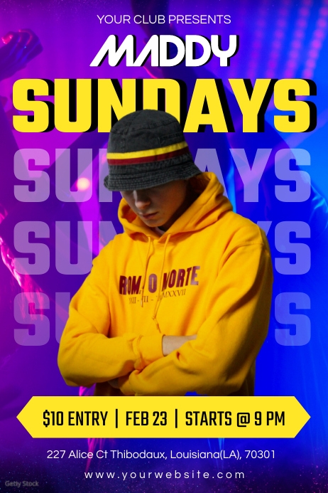 Sunday's Party - Club Flyer Template | PosterMyWall