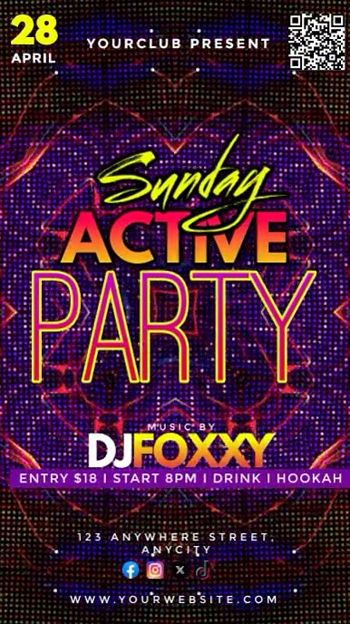 Sunday Active Party Template | PosterMyWall