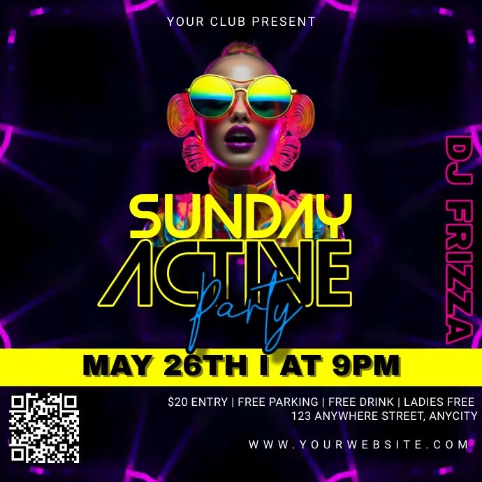 sunday active party Template | PosterMyWall