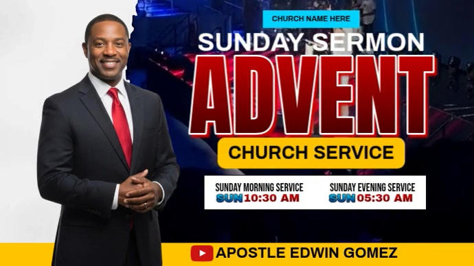 Sunday Advent Sermon Template | PosterMyWall
