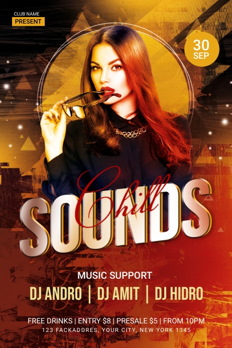 Chill Sounds Template | PosterMyWall