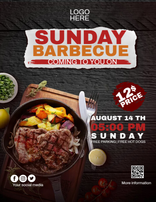 Copy of Sunday Barbecue Ads | PosterMyWall