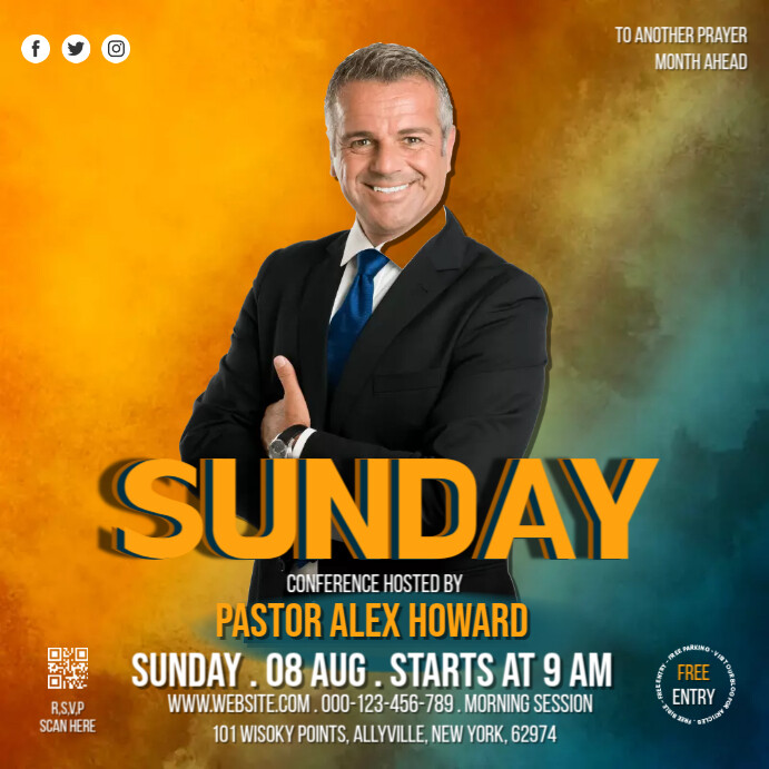 Sunday Bible Study Ads Template | PosterMyWall